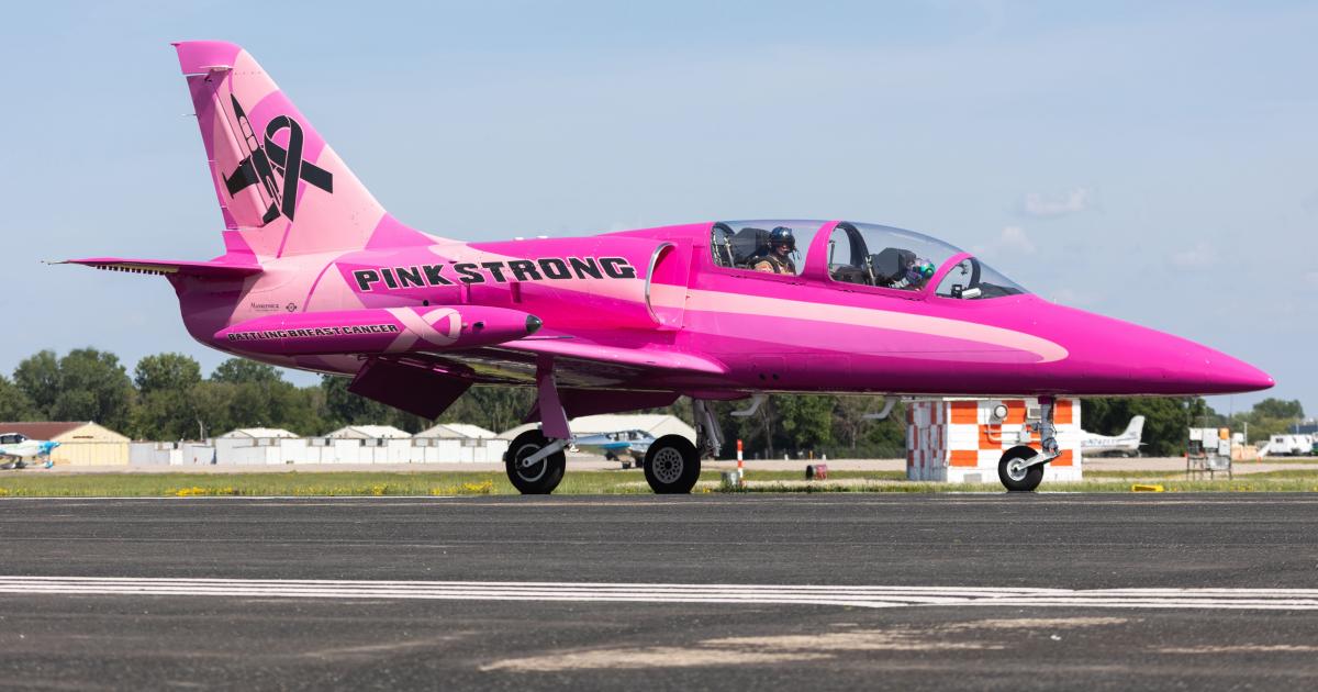 The Pink Jet Arrives for EAA AirVenture Debut in Oshkosh | Aviation International News